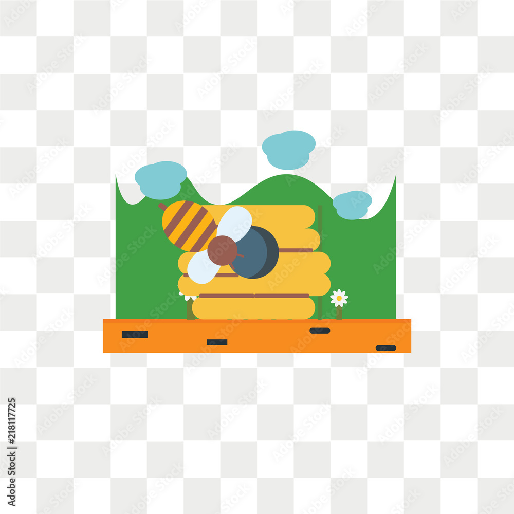 Beehive vector icon isolated on transparent background, Beehive logo ...