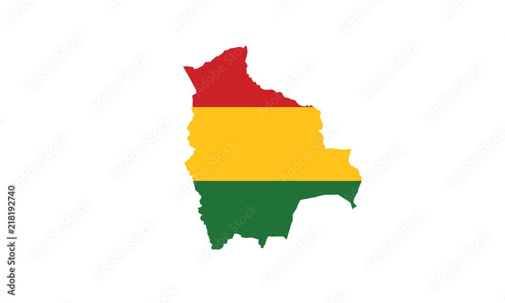 Bolivia outline map national borders country shape state Stock Vector ...