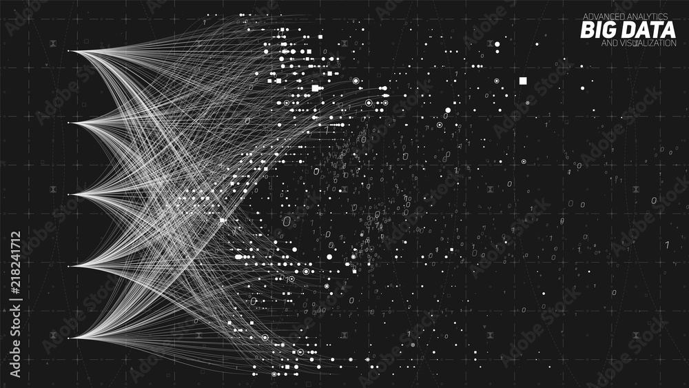 Vector abstract colorful big data information sorting visualization ...