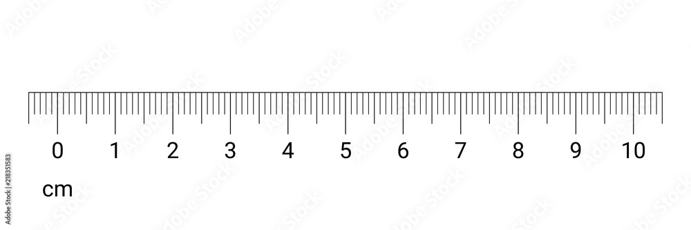 Ruler cm measurement numbers vector scale Stock Vector | Adobe Stock