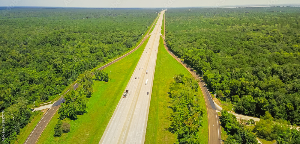 Photo Stock Panorama aerial horizontal view of Interstate 10 highway ...