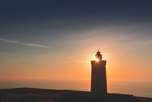 Lighthouse With Lens Flare Free Stock Photo - Public Domain Pictures