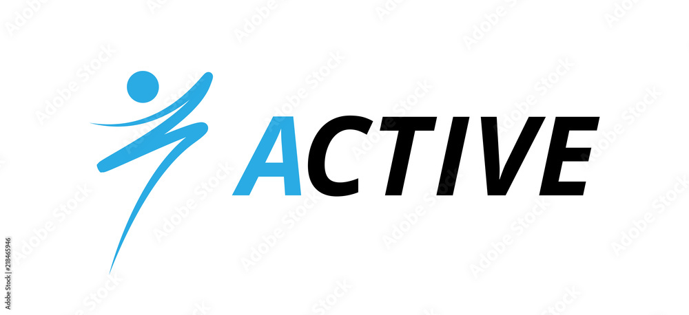 FIT ACTIVE logo vector sign Stock Vector | Adobe Stock