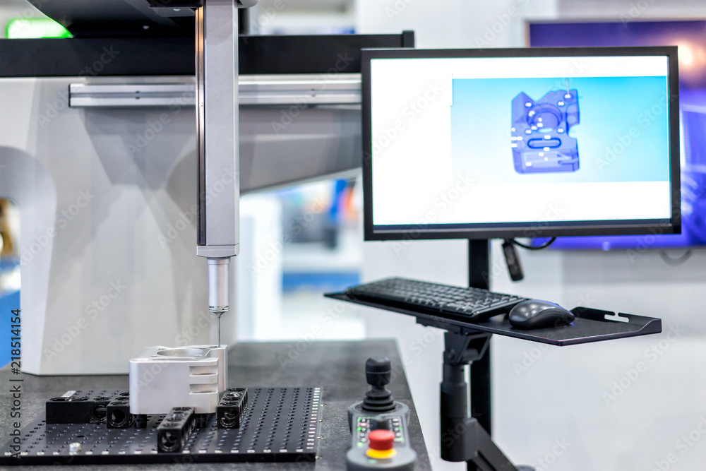 Inspection dimension aluminum automotive parts by CMM in factory Stock ...