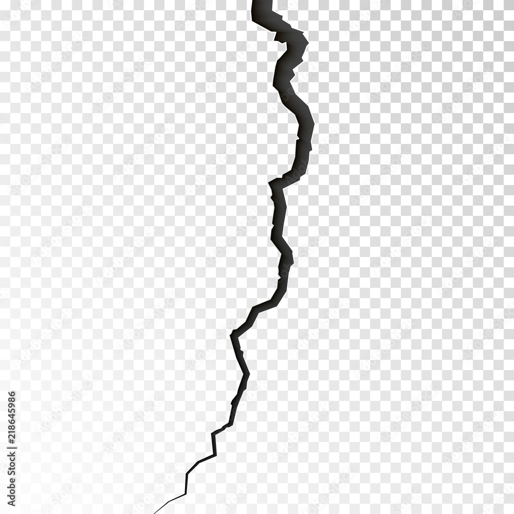 Surface cracked ground. Sketch crack texture. Split terrain after ...