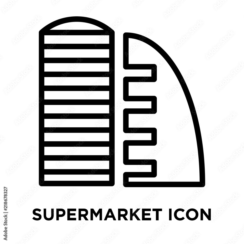 supermarket icons isolated on white background. Modern and editable ...