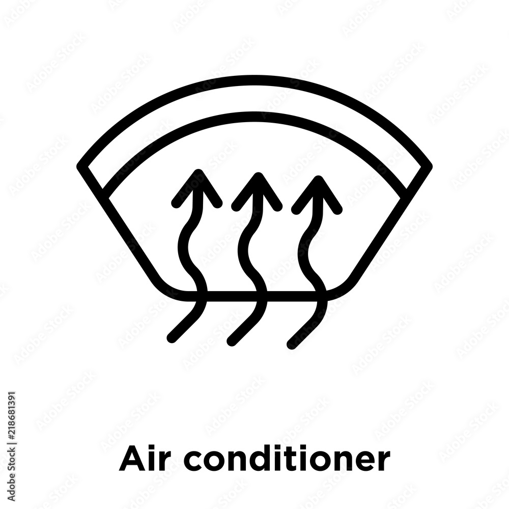 air conditioner icons isolated on white background. Modern and editable ...