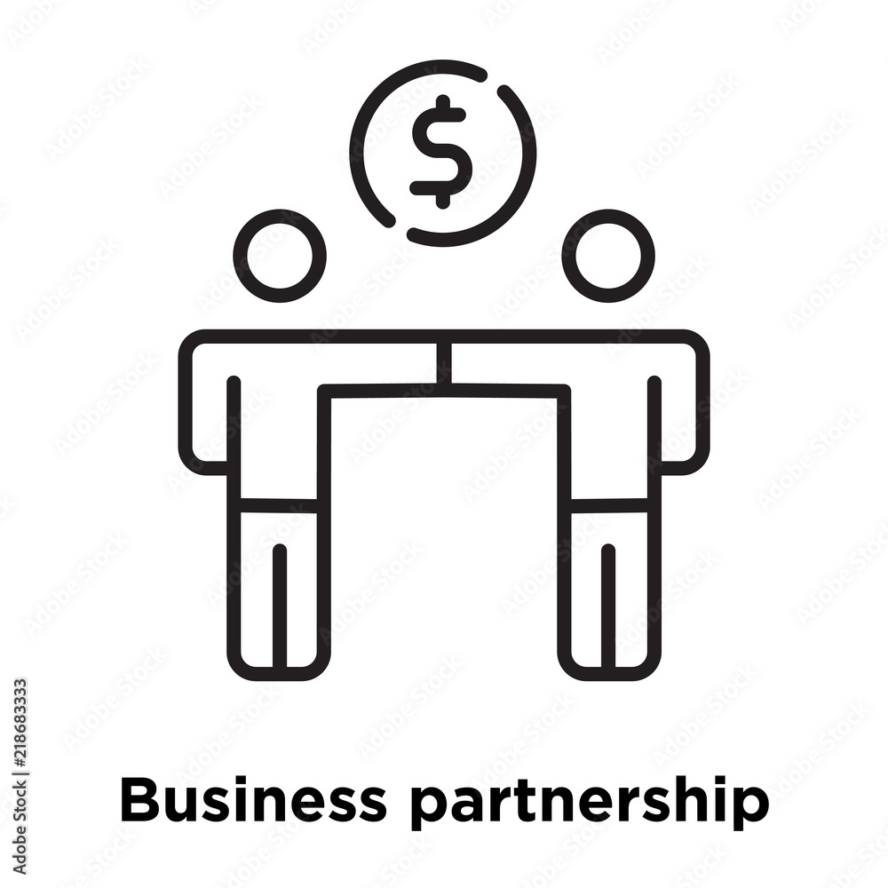 business partnership icon isolated on white background. Simple and ...