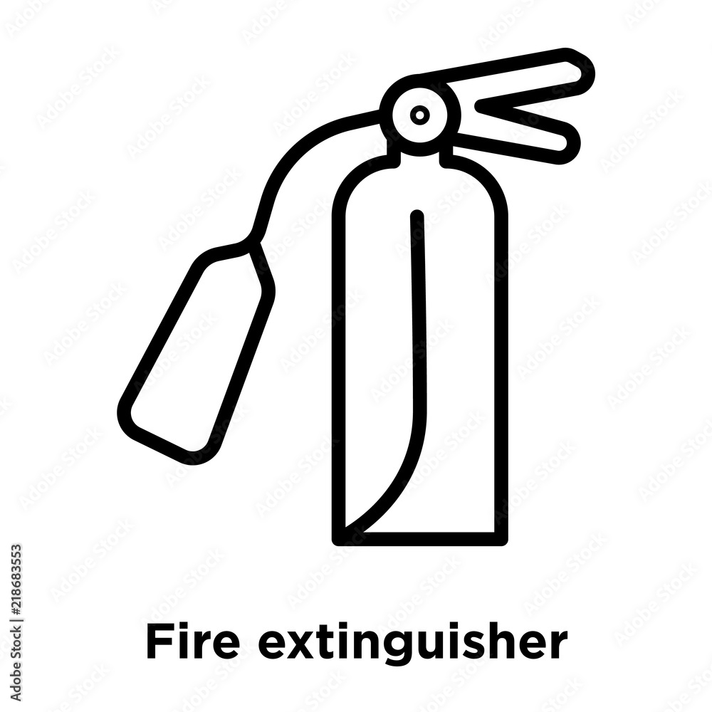 fire extinguisher icons isolated on white background. Modern and ...