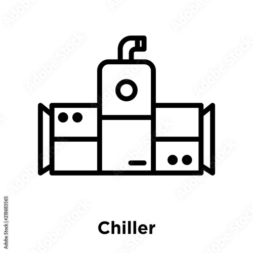 chiller icons isolated on white background. Modern and editable chiller ...