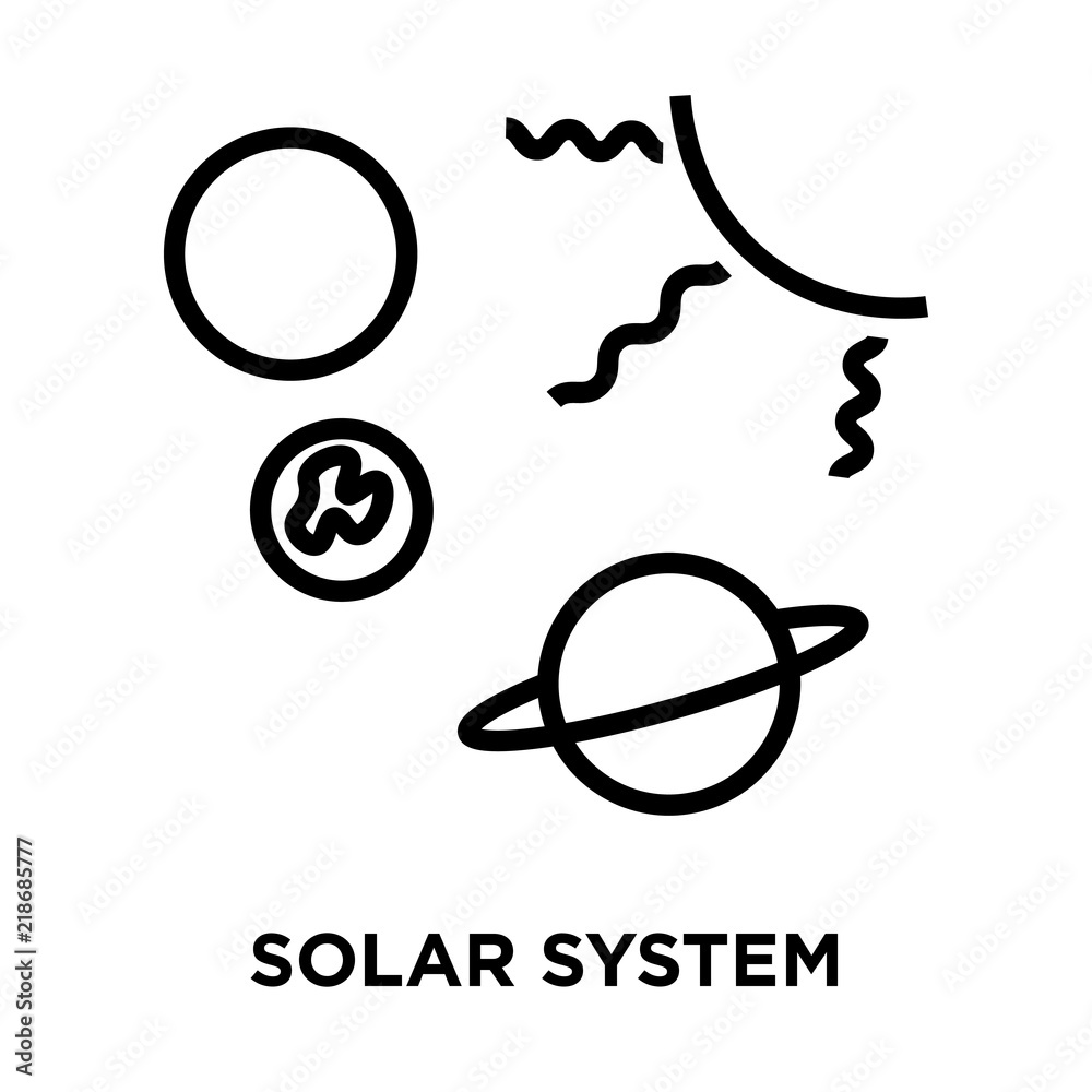 solar system planets icon on white background. Modern icons vector ...