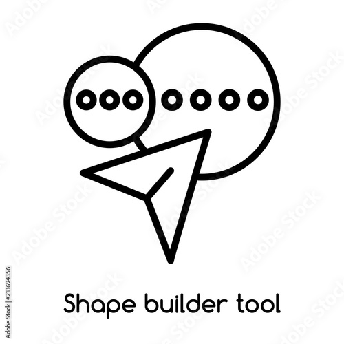 Shape builder tool icon vector isolated on white background, Shape ... Shape builder tool icon vector isolated on white background, Shape ...