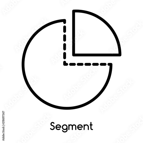 Segment icon vector isolated on white background, Segment sign , line ...