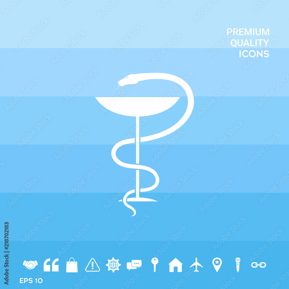 Pharmacy symbol medical snake and cup Stock Vector | Adobe Stock