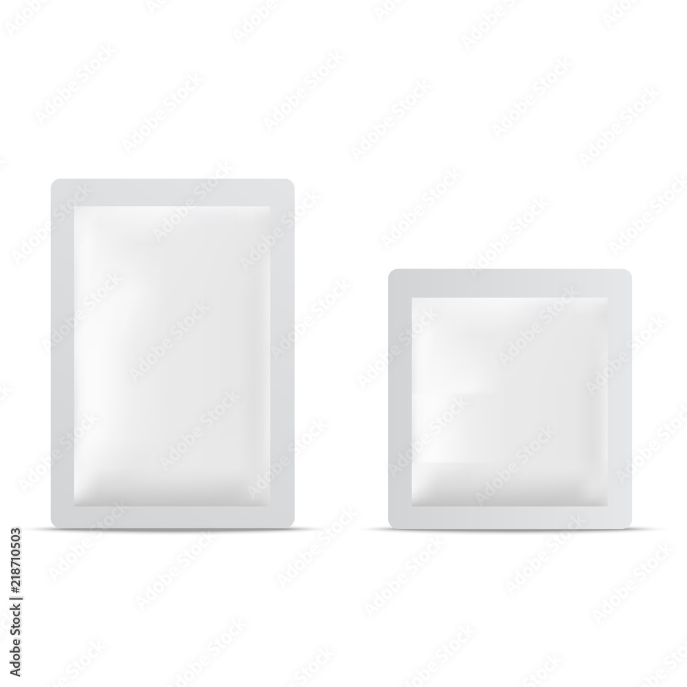 Blank of sachet packaging for food. Vector Stock Vector | Adobe Stock