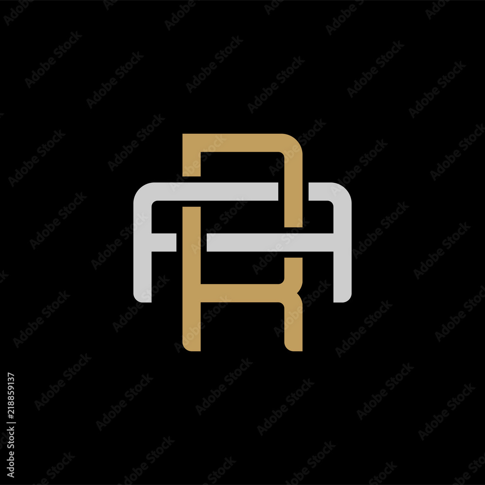 Initial letter A and R, AR, RA, overlapping interlock logo, monogram ...
