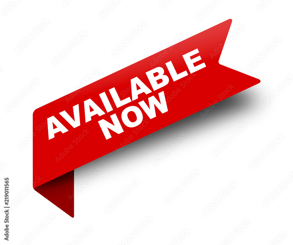 Stock Vektorgrafik red vector banner ribbon available now Adobe Stock