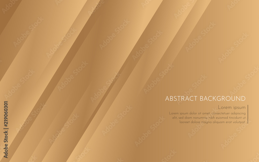 Abstract light gold line on gold background. Elegant, luxury style ...