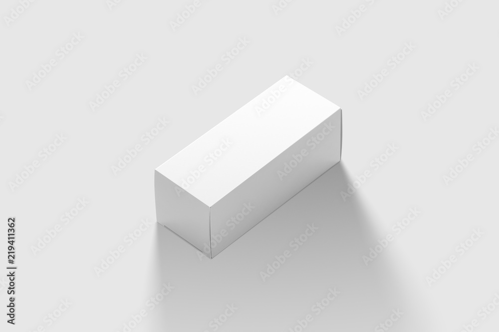 Photorealistic Rectangle Cardboard Package Box Mockup on light grey ...