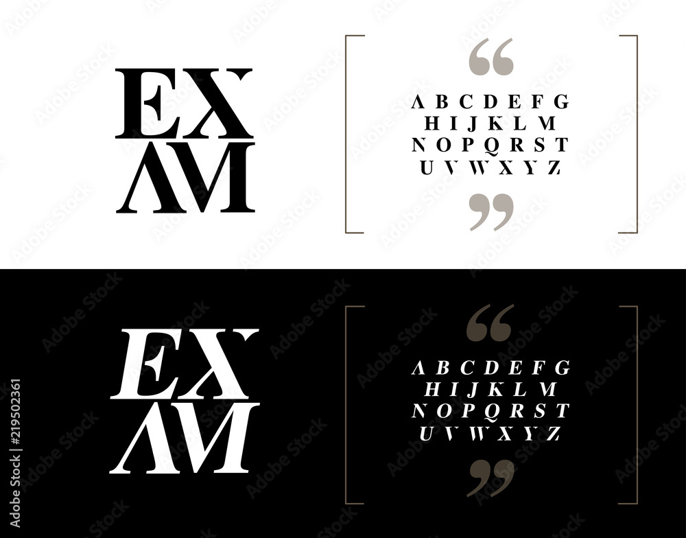 Vector de Stock Elegant alphabet letters set. Classic Custom Lettering ...
