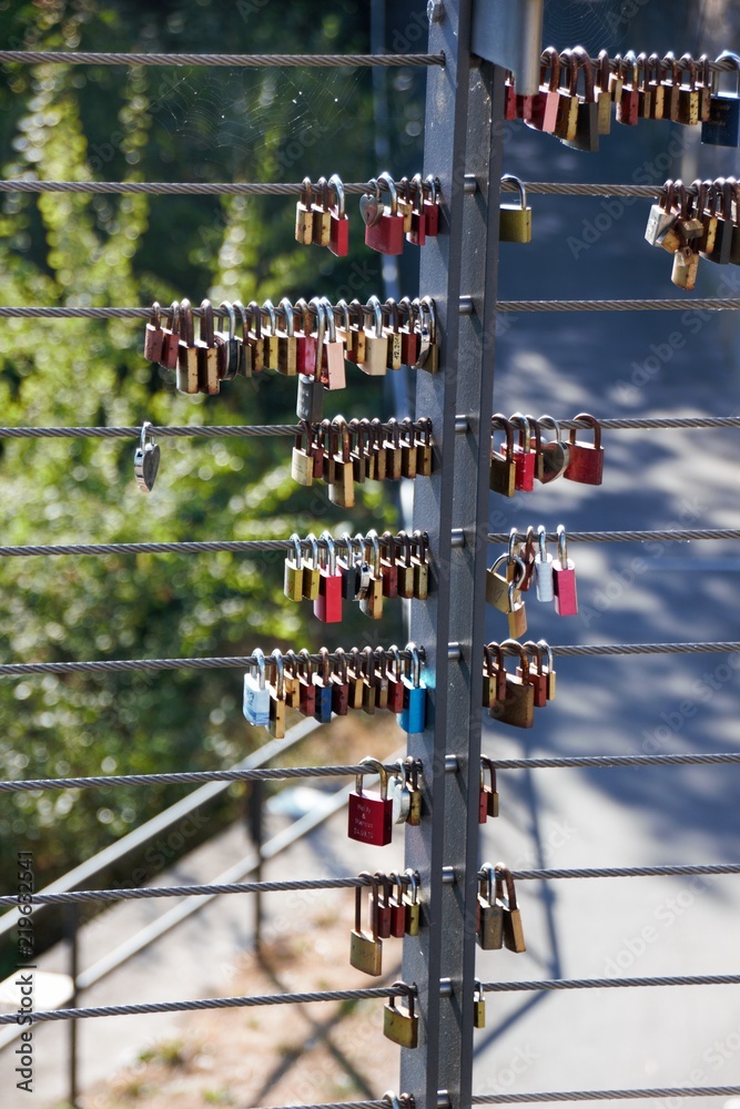 A love lock is a padlock attached to bridges, grids, according to a ...
