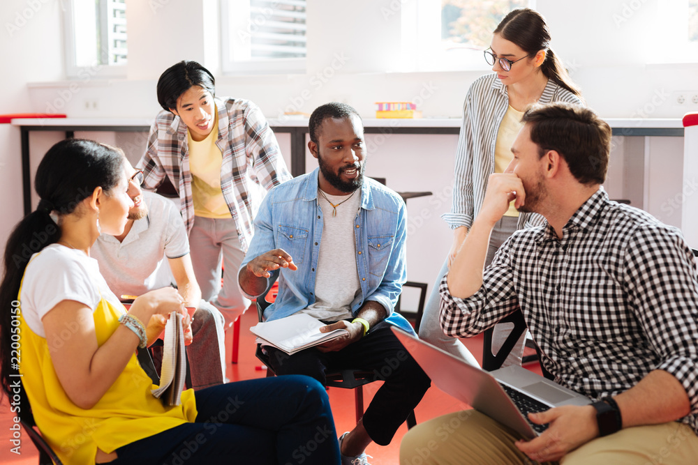 Productive timespending. Smart diligent students getting ready for ...