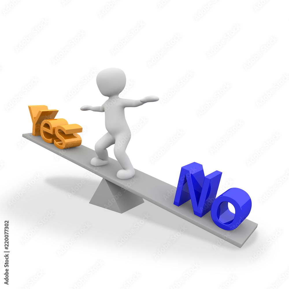 balance, yes or no, weigh whether, yes and no is the balance Stock ...