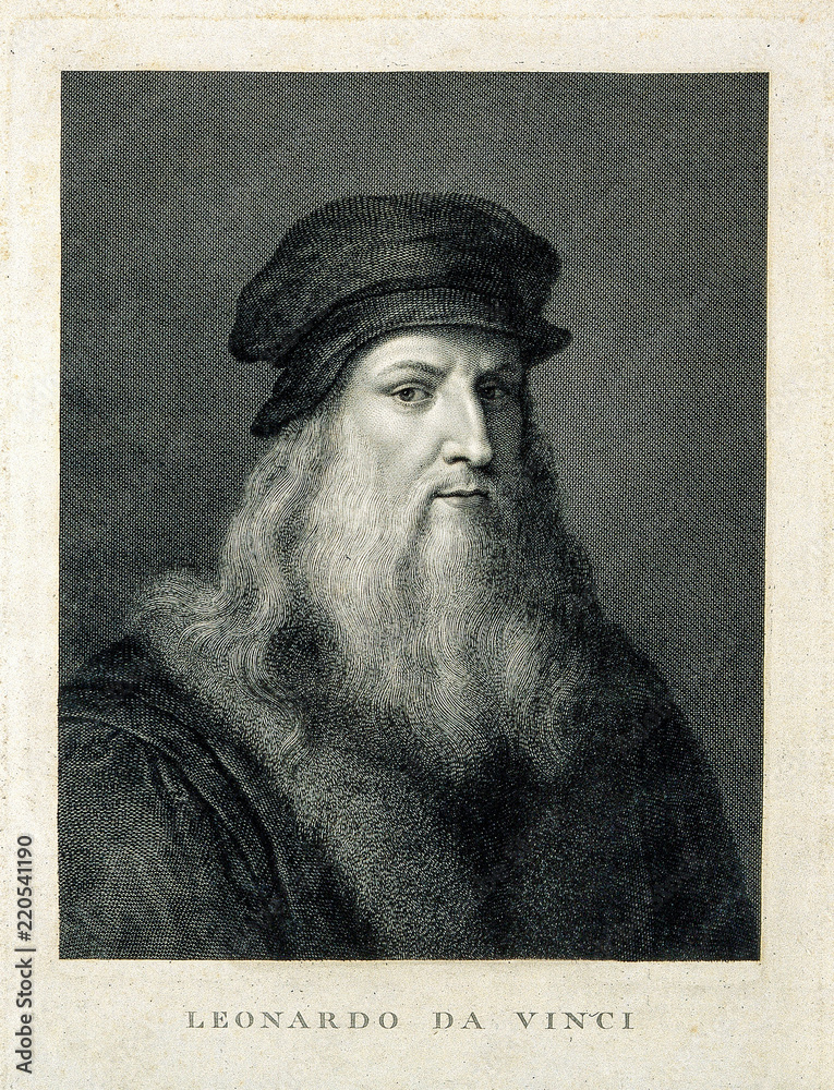 Portrait of Leonardo Da Vinci Stock Photo | Adobe Stock