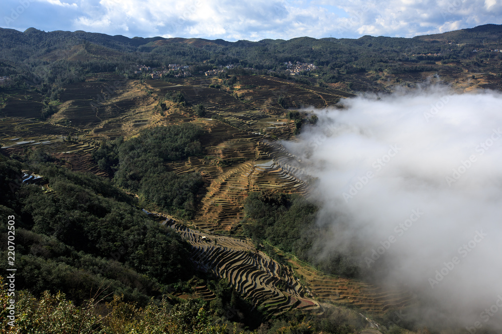 Irrigated Rice Terrace Fields in Yuanyang County - Yunnan Province ...