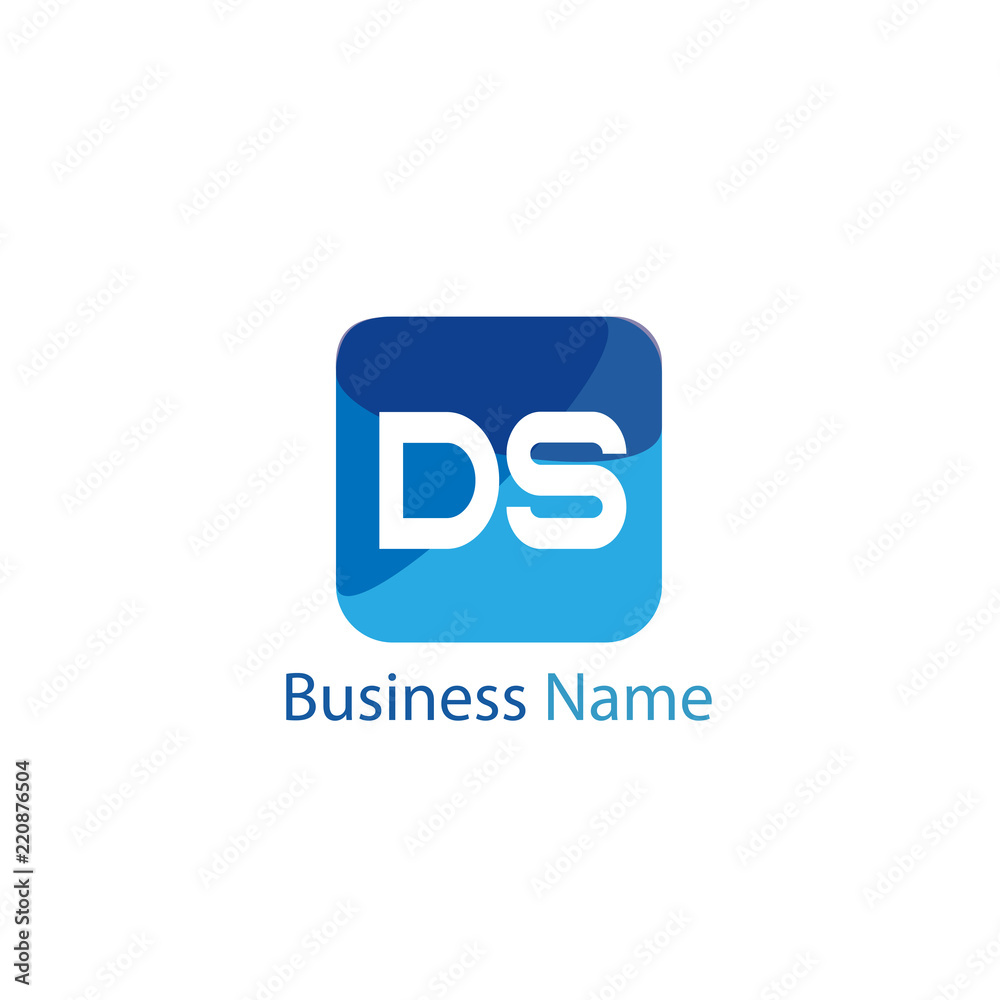 Initial Letter DS Logo Template Design Stock Vector | Adobe Stock