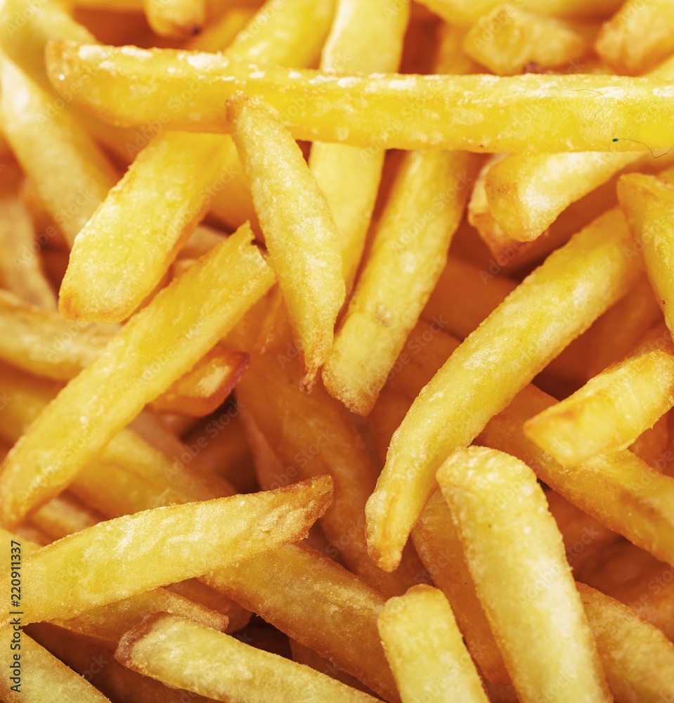 French Fries Texture - Top-down View Stock Photo | Adobe Stock