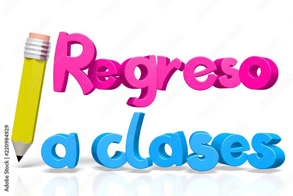 Back to school (English)/ Regreso a clases (Spanish) Stock Illustration ...