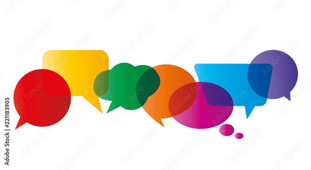 Bunte Sprechblasen - Vektor Stock Vector | Adobe Stock