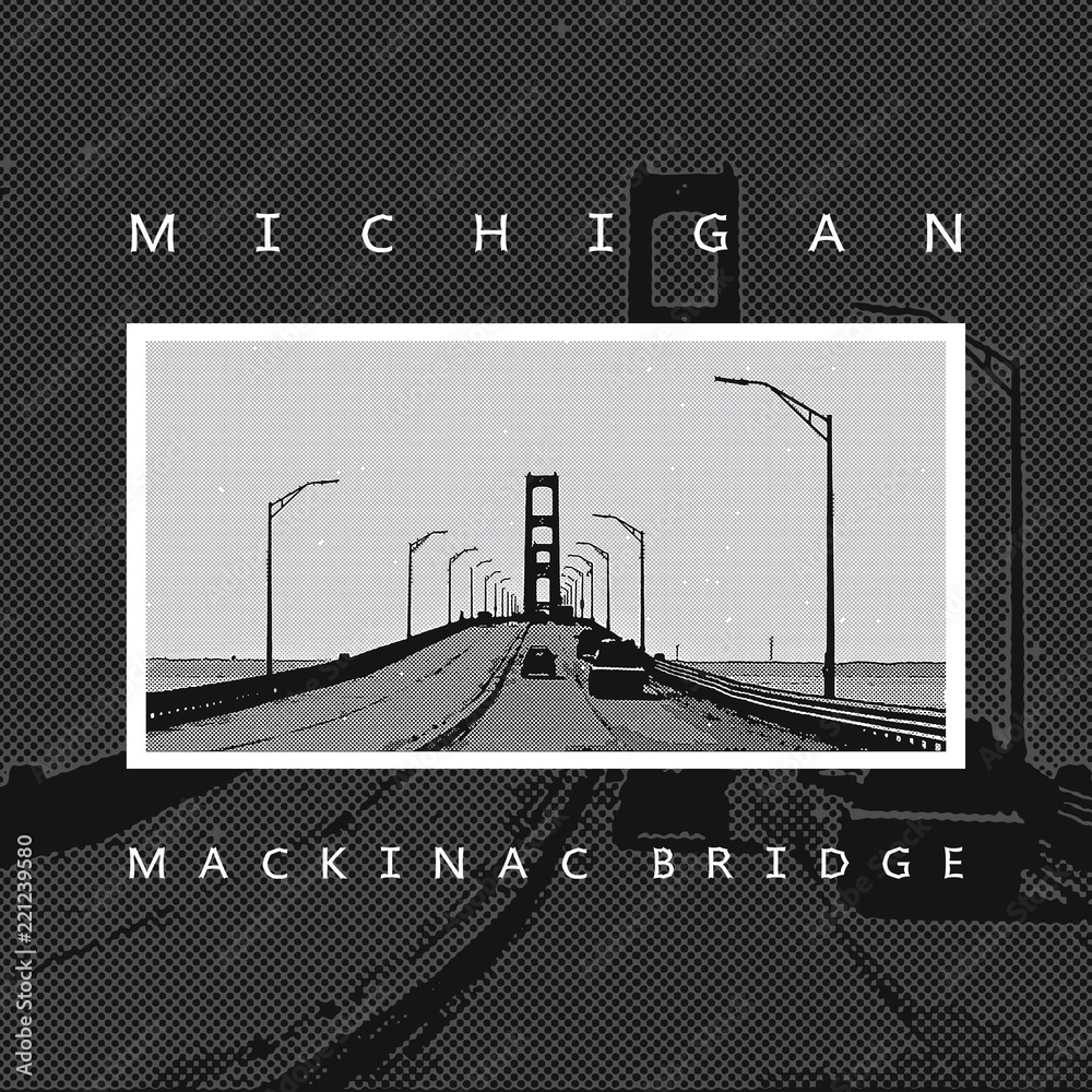 Mackinac Bridge - famous architectural construction in Michigan ...