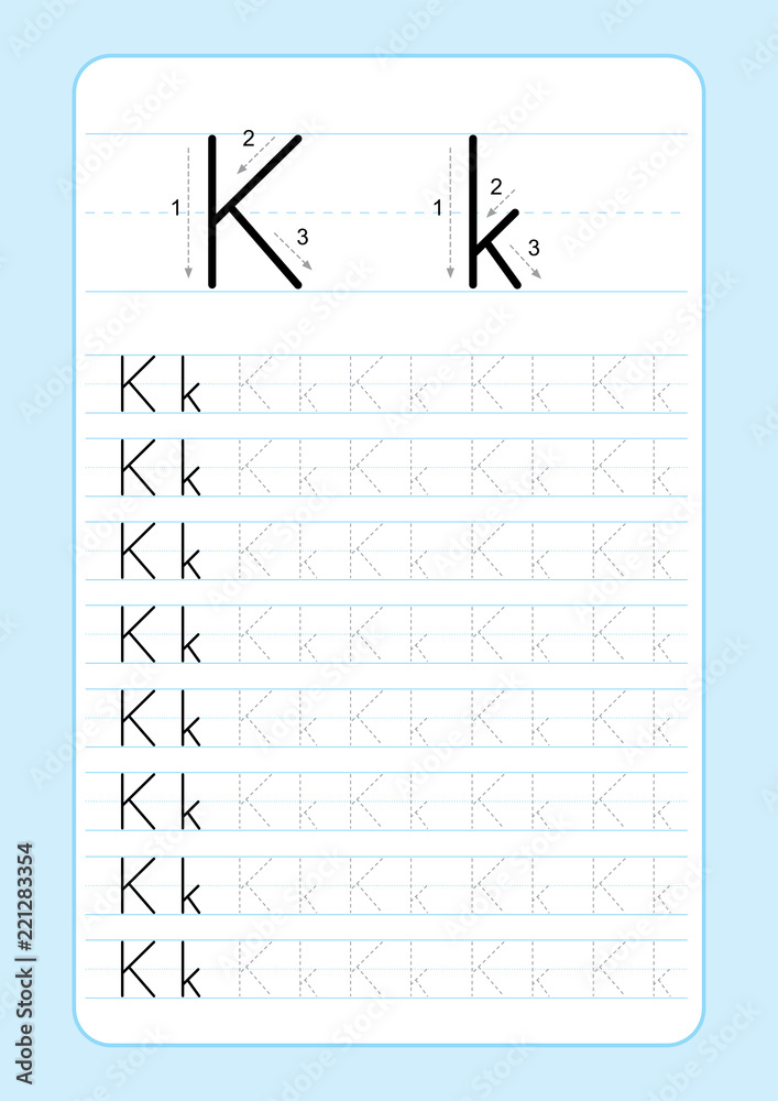 Alphabet letters tracing worksheet with alphabet letters. Basic writing ...