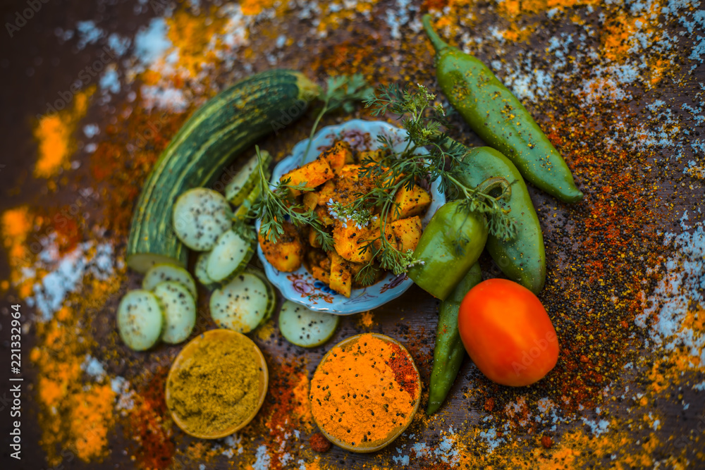 Close up of India's or Asia's popular pickle i.e. Indian pickling ...