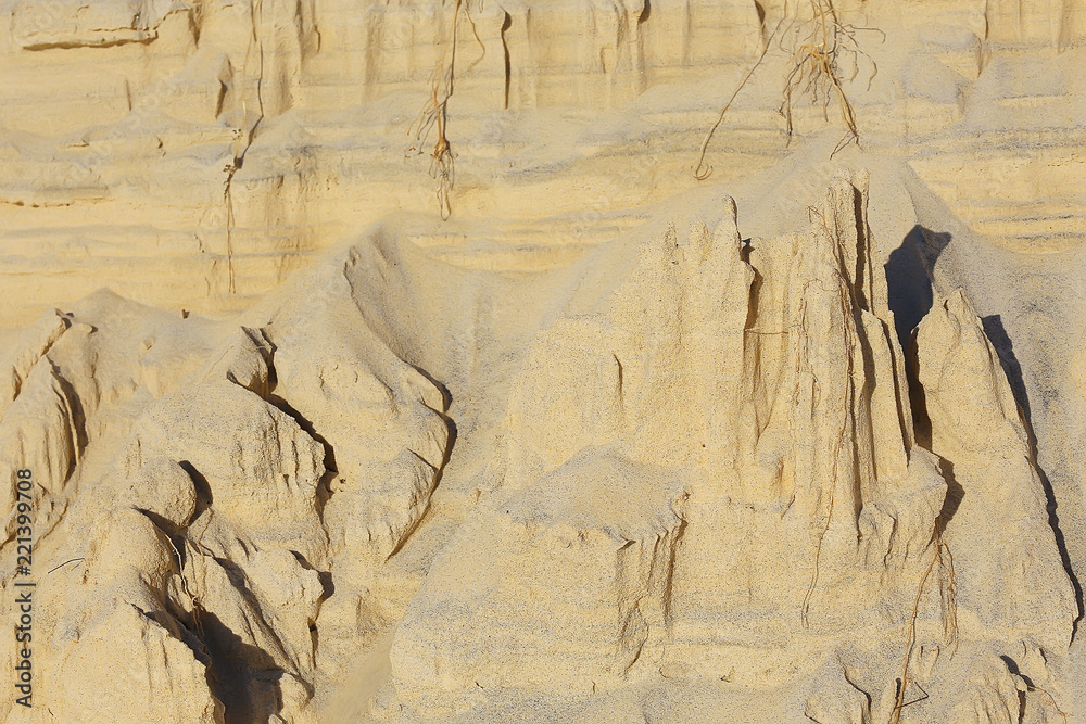 texture crumbling sand corrosion / scree of sand sand dunes, mountains ...
