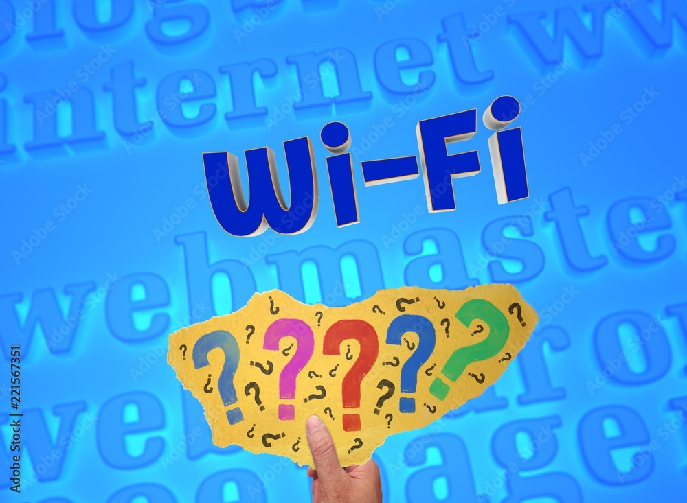 wi-fi - Question Mark, Why How, Why - Word Cloud Typography Stock Photo ...