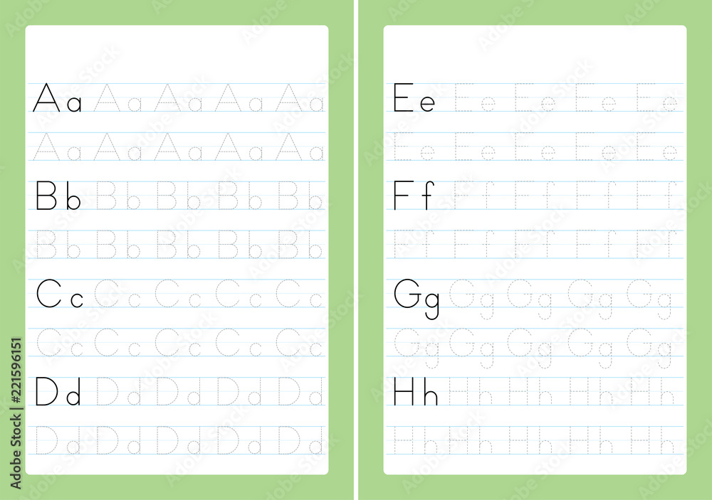 Alphabet letters tracing worksheet with alphabet letters. Number ...