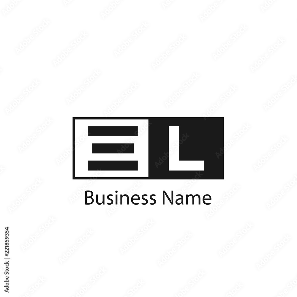 Initial Letter EL Logo Template Design Stock Vector | Adobe Stock
