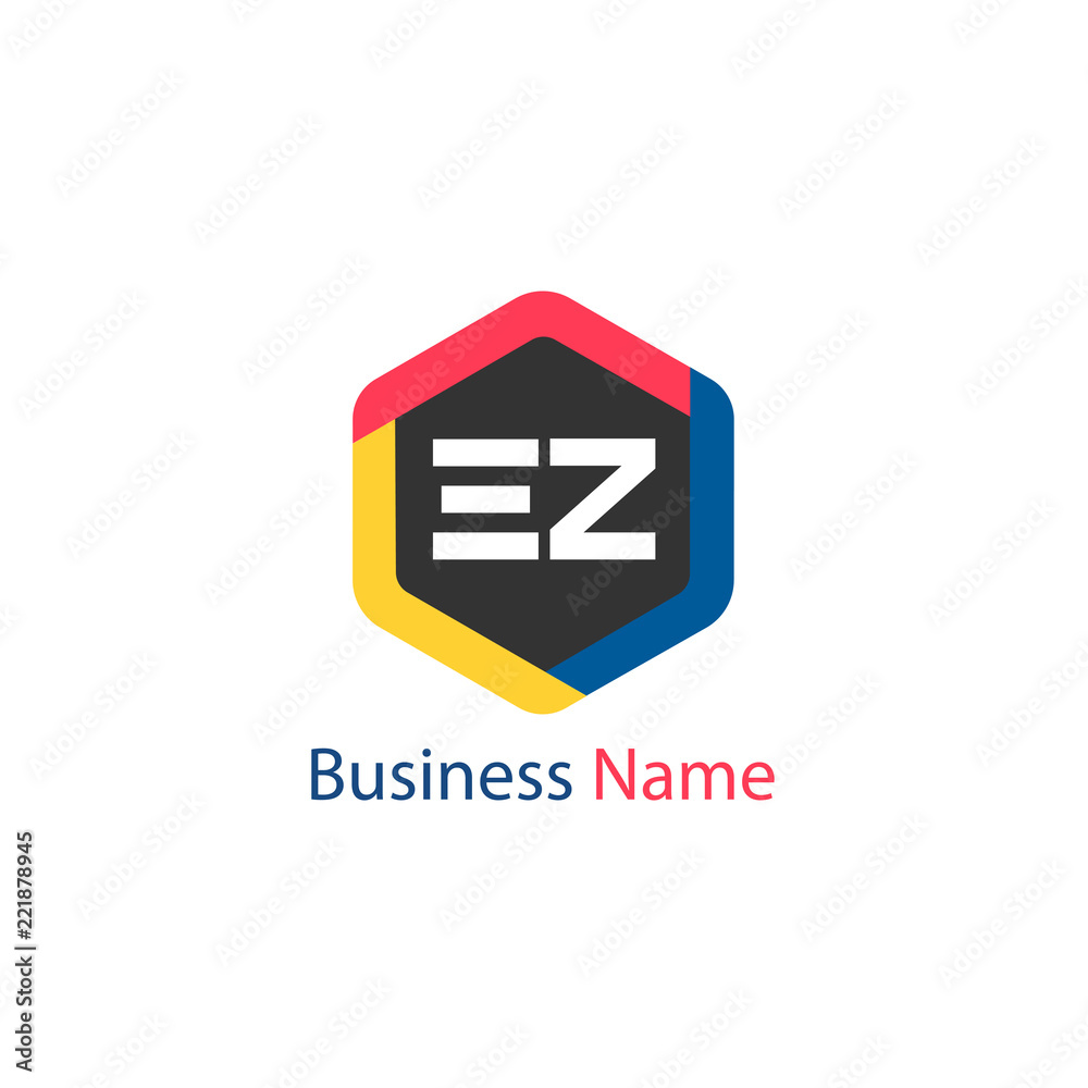 Initial Letter EZ Logo Template Design Stock Vector | Adobe Stock