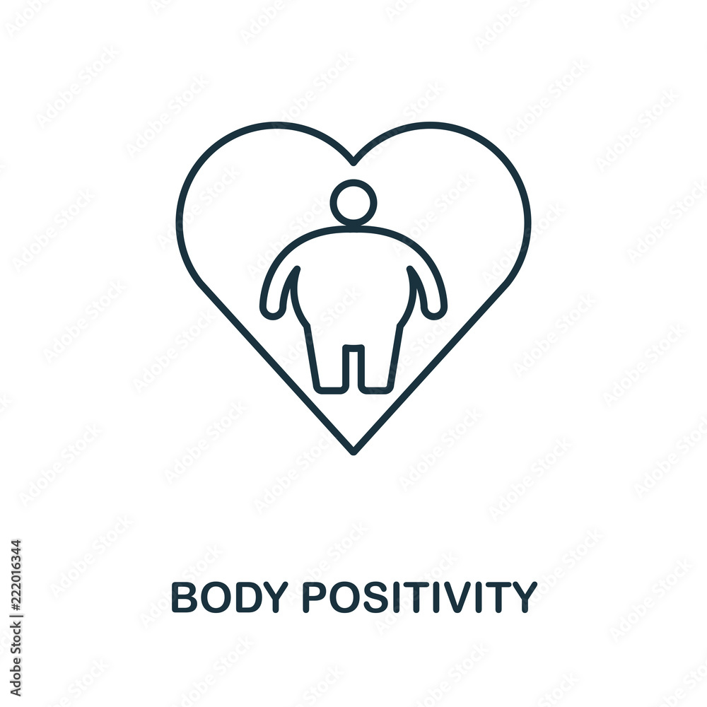 Body Positivity Icon Monochrome Style Design From Visual Device Icon Collection Ui Pixel