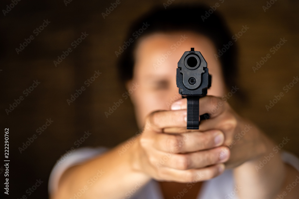 Revolver Pointed At Camera