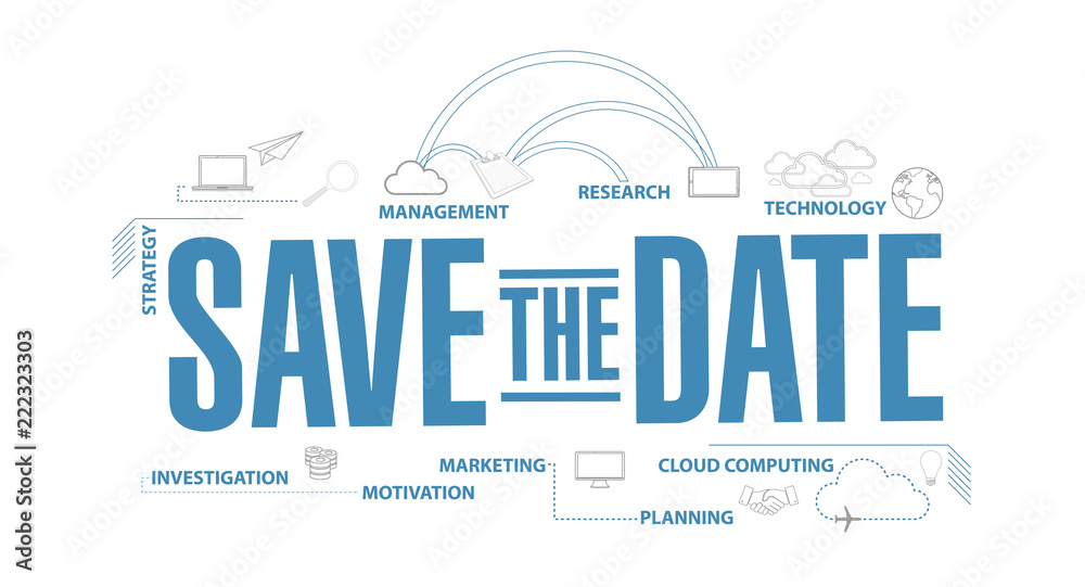 Save the date diagram plan concept Stock Illustration | Adobe Stock
