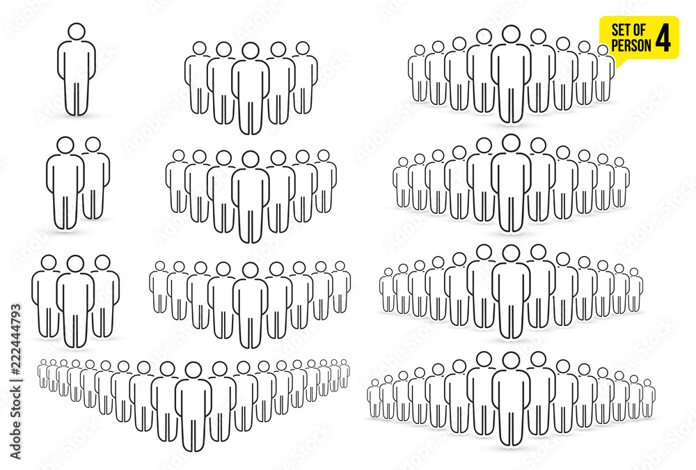 Set of person. Persons symbol for your infographics website design ...