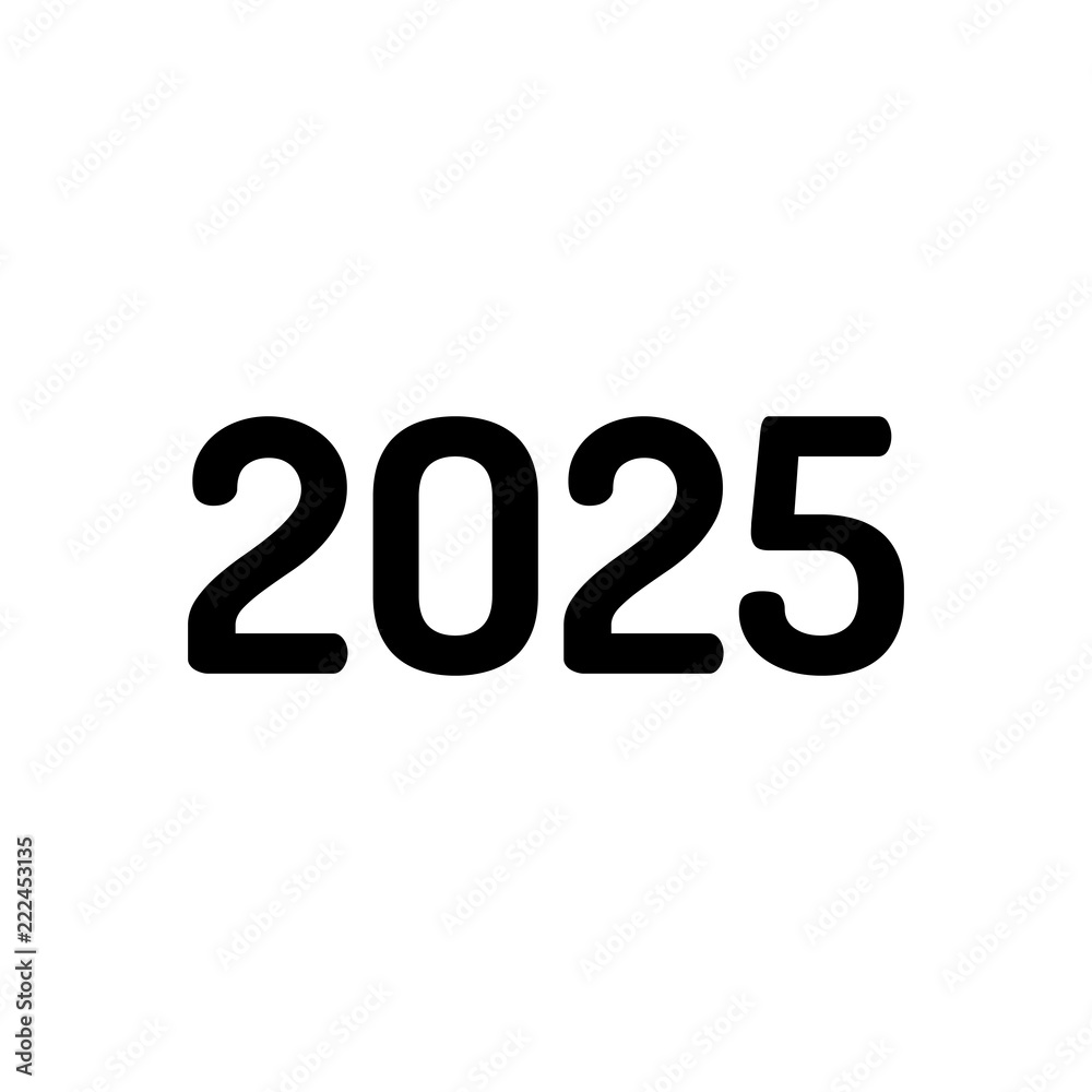 2025 number icon. Happy New Year 素材庫向量圖 | Adobe Stock