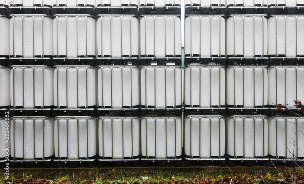 Stack of IBC container Stock Photo | Adobe Stock