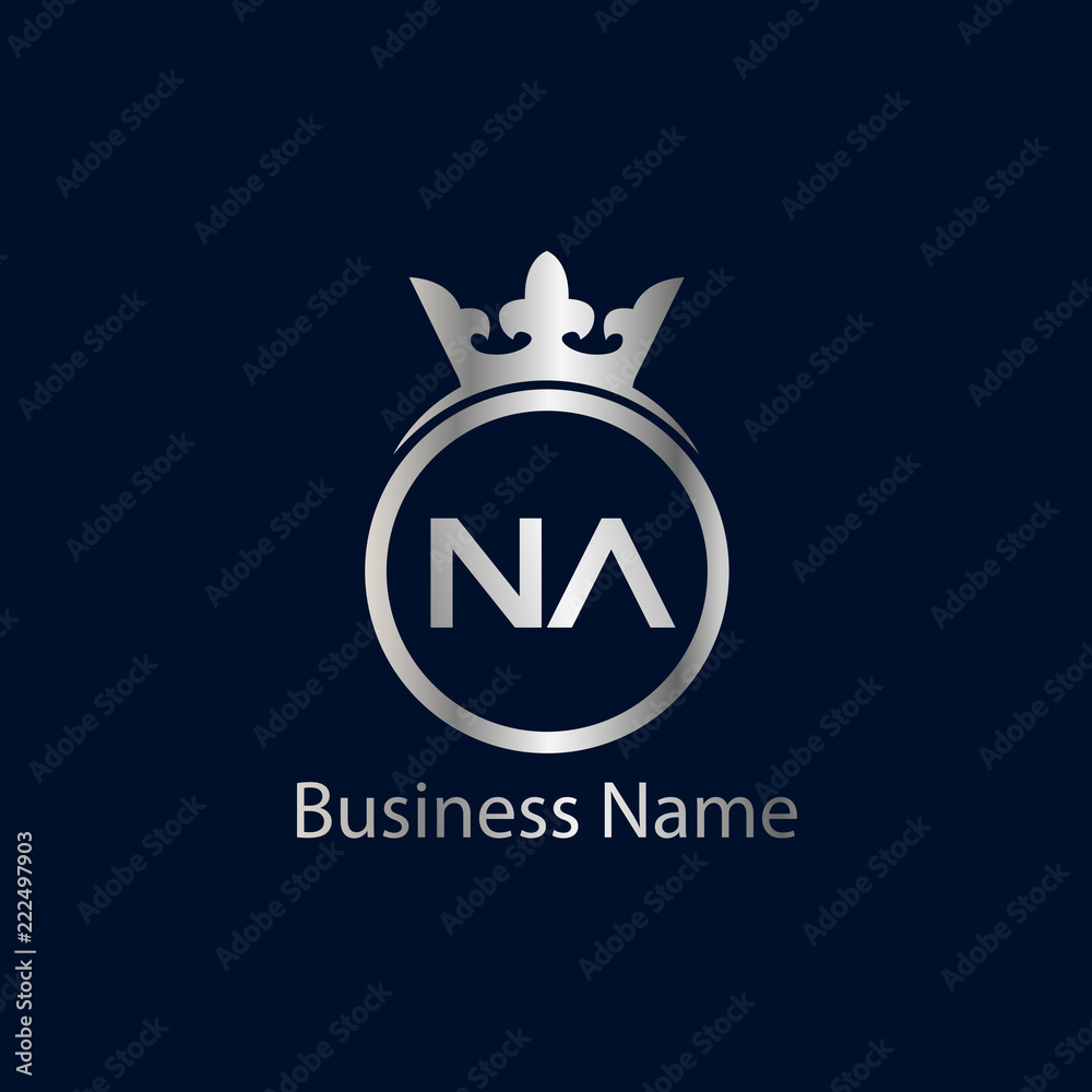 Initial Letter NA Logo Template Design Stock Vector | Adobe Stock