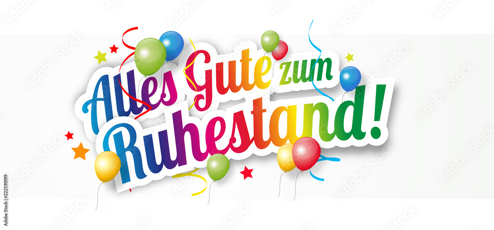 Alles gute zum Ruhestand Stock Vector | Adobe Stock