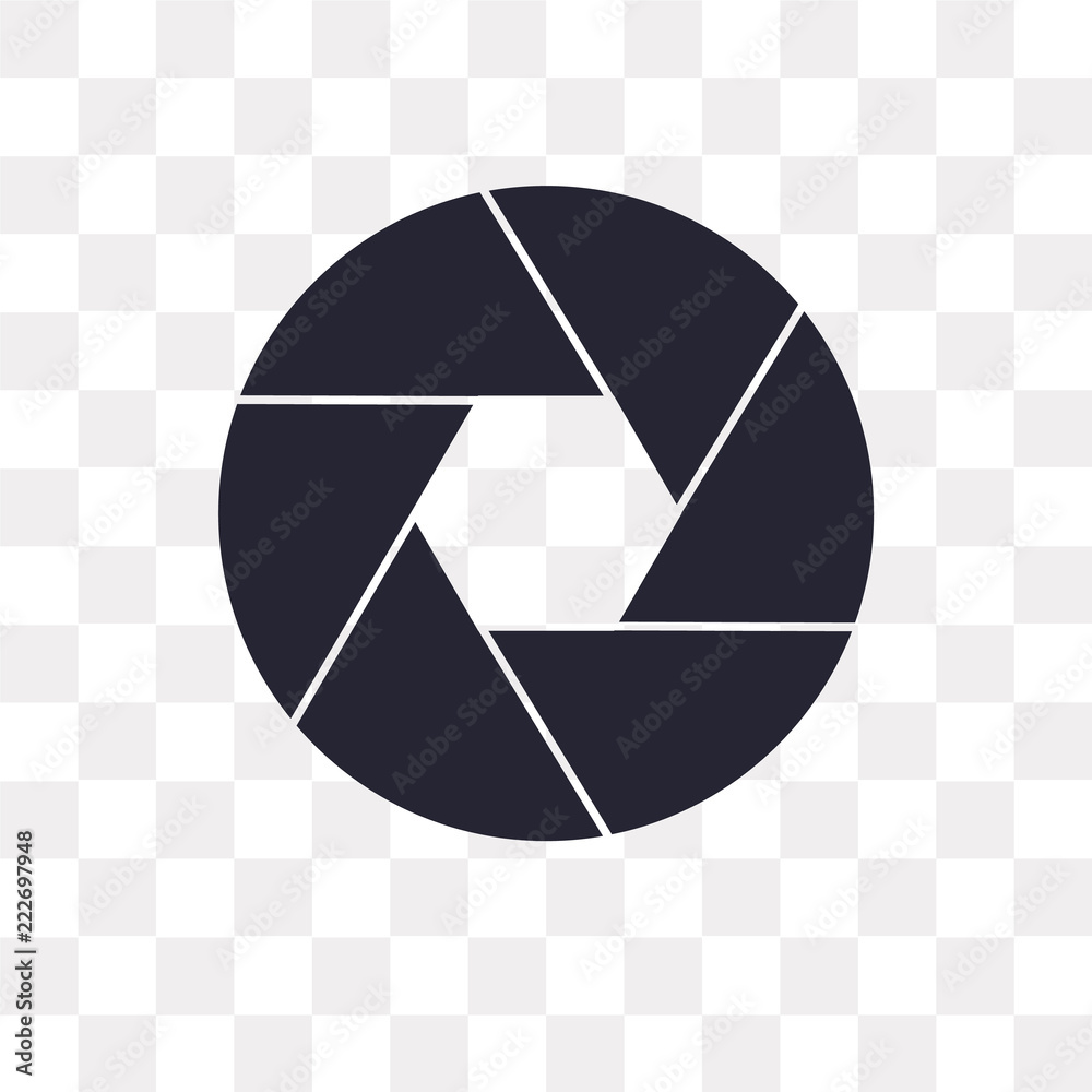shutter icon on transparent background. Modern icons vector ...